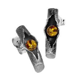 OSTSEE-SCHMUCK Damen Paar Ohrstecker "- Hedi-Sarah Vicenca - Silber 925/000 - Bernstein", Silber 925 (Sterlingsilber), silber, Silber 925