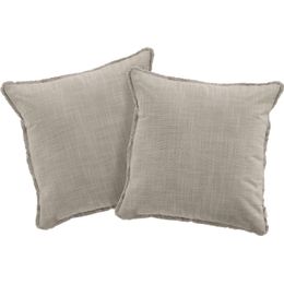 Dekokissen, B:50cm L:50cm, beige, LeGer Home by Lena Gercke, Polyester, Kinderzimmer, Dekokissen_Sitzkissen_Kissenh&uuml;llen, "Marusha", Leinenoptik,