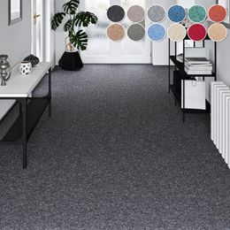 my home Teppichboden "Fortis, Schlinge, Made in Netherlands", B : 400cm 1 Stk., 5mm, L: 425cm, grau, Schlafzimmer, Teppiche, meliert, Breite 400 cm,