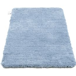 Badematte Tom Tailor HOME, H:27mm, blau, Polyester, Badematten, "Cozy Bath UNI", Badteppich, Uni Farben, rechteckig, rund und oval erh&auml;ltlich