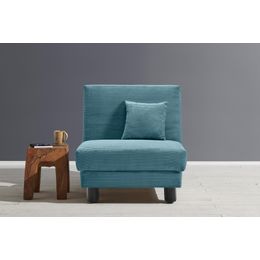 ell+ell Sessel ELL + ELL, B:85cm H:85cm T:100cm, blau, 92% Polyester 8% Nylon, Wohnzimmer, Sessel, "Enny"