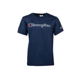 Champion Jungen T-Shirt "T-Shirt 1er Pack", blau, Gr. XS, Obermaterial: 100% Baumwolle CO., Shirts