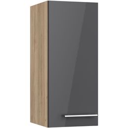 H&auml;ngeschrank Optifit, B:30cm H:70,4cm T:34,6cm, schwarz, Spanplatte, K&uuml;che, Schr&auml;nke, "Lilly", Breite 30 cm, 1 T&uuml;r, 2 Einlegeb&ouml;den