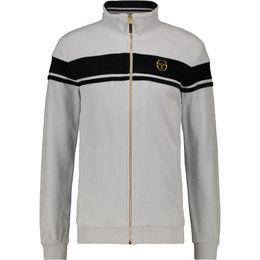 Sergio Tacchini Herren Trainingsjacke "DAMARINDO VELOUR TJ Herren", grau, Gr. L, 80% BAUMWOLLE, 20% POLYESTER, Jacken, Trainingsjacke Herren,