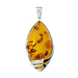 OSTSEE-SCHMUCK Damen Kettenanh&auml;nger "OSTSEE-SCHMUCK Anh&auml;nger Wally Anh&auml;nger Wally", 48 x 22mm, Silber 925 (Sterlingsilber), 6,3 g, wei&szlig;, Silber 925