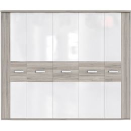 Kleiderschrank FORTE, B:250cm H:214cm T:62cm, bunt, FSC-zertifizierter Holzwerkstoff, Kinderzimmer, Schr&auml;nke, "Rondino", mit Kranz