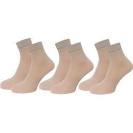 Janastyle Herren Feinsöckchen "Cotton-Feeling Söckchen,3 Paar", beige, Baumwolle, Elasthan, Polyamid, Socken, Universalgröße, angenehmes Tragegefühl,