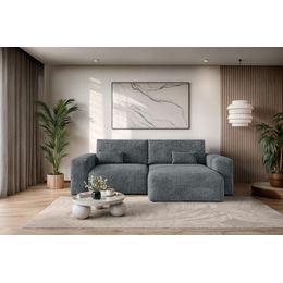 Ecksofa OTTO HOME, B:265cm H:89cm T:159cm, grau, 100% Polyester, Wohnzimmer, Sofas, "MATTS Schlafsofa mit Bettkasten, Maße B/T/H: 265/159/89 cm",