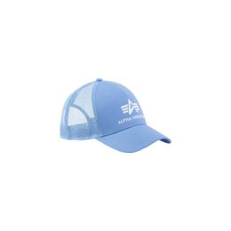 Herren Trucker Cap "Basic Trucker Cap", blau, Alpha Industries, Obermaterial 1: 100% Baumwolle; Obermaterial 2: 100% Polyester, Caps