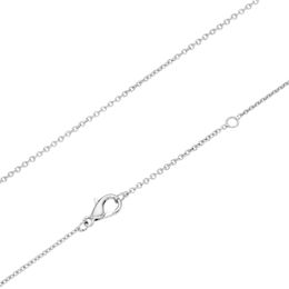 Firetti Damen Kette mit Anh&auml;nger "Schmuck Geschenk Halsschmuck Halskette Kette matt glanz", Messing, L: 45 B: 1,4mm, silber, Messing, B:1,4mm,