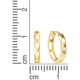 Firetti Damen Paar Creolen "Schmuck Geschenk Gold 375 Ohrschmuck Creole", 14,5mm, Gelbgold 375, gold, Gelbgold 375, Ohrringe