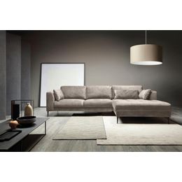 Ecksofa Trendmanufaktur, B:280cm H:80cm T:168cm, grau, 100% Polyester, Wohnzimmer, Sofas, "Luzi, wahlweise mit Schlaffunktion & Bettkasten. OTTOs