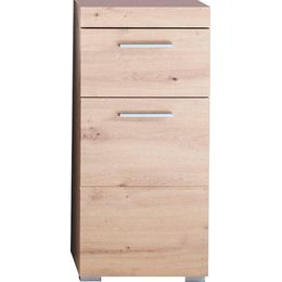Unterschrank Welltime, B:37cm H:79cm T:31cm, braun, Badezimmer, Schränke, "Avena", Badezimmerkommode mit 1 Schublade und 1 Tür - Maße (B/T/H)