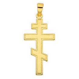 Adelia´s ADELIA ́S Damen Kettenanhänger "Damen Gold Schmuck 585 Gold Kreuz Anhänger", Gold, gold, Gold, Schmuckanhänger, Goldschmuck für Damen & Herren