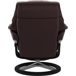 stressless "Reno" Set, Relaxsessel mit Hocker, mit Hocker, mit Signature Base, Gr&ouml;&szlig;e S, M & L, Gestell Schwarz