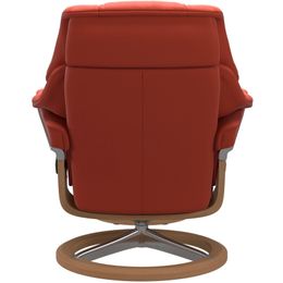 stressless "Reno" Set, Relaxsessel mit Hocker, mit Hocker, mit Signature Base, Gr&ouml;&szlig;e S, M & L, Gestell Eiche