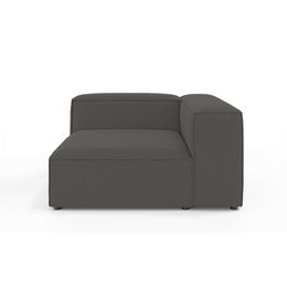 Ottomane OTTO HOME, B:130cm H:72cm T:130cm, grau, 100% Polyester, Sofas, "HAILY links/rechts bestellbar, Loungem&ouml;bel, Ma&szlig;e B/T/H: 130/130/72 cm", als
