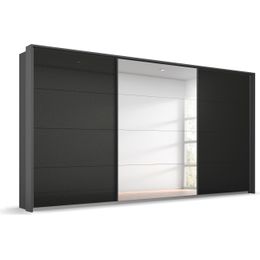 Schwebet&uuml;renschrank Rauch, B:368cm H:214cm T:68cm, grau, Holzwerkstoff, Schr&auml;nke, "Kleiderschrank Schrank Garderobe OTELI inkl. 3 Innenschubladen",
