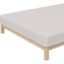 Spannbettlaken Schlafgut, grau, Mako-Zwirn-Jersey, Obermaterial: 95% Baumwolle, 5% Elasthan, Bettlaken, "Premium", Zero Waste Verpackung, PREMIUM