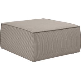 Hocker OTTO HOME, B:80cm H:42cm T:80cm, beige, 100% Polyester, Wohnzimmer, Hocker, "SHERWOOD Cord XXL-Hocker f&uuml;r Loveseat", Hocker quadratisch,