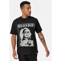Recovered Herren T-Shirt "Blondie Heart Of Glass Face Relaxed", schwarz, Gr. L, bedruckt, 100% Baumwolle, Shirts, mit angesagtem Blondie-Fotoprint