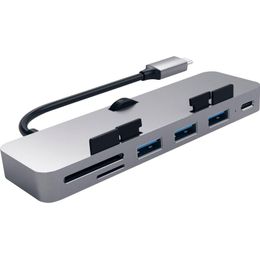 Satechi USB-Adapter "Type-C Clamp Hub Pro", B:11,7cm H:1,1cm T:3,3cm, grau, Adapter
