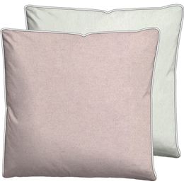 Kissenbezug Biberna, B:40cm L:40cm, rosa, Flanell, Obermaterial: 100% Baumwolle, Outdoor, Kissenbez&uuml;ge, "Hermal Flanell mit Rei&szlig;verschluss,