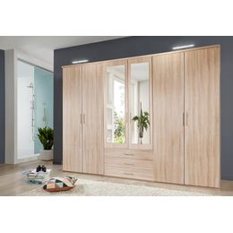 Kleiderschrank wimex, B:270cm H:210cm T:58cm, braun, Ankleidezimmer, Schr&auml;nke, "Ben", mit jeweils drei Schubk&auml;sten