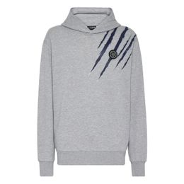Plein Sport Jungen Sweatshirt "Scratch"1014, grau, dunkelblau, Gr. L, Obermaterial: 88% Baumwolle, 12% Polyester, Sweatshirts