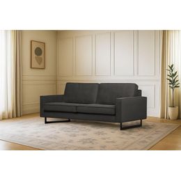 3-Sitzer Home Affaire, B:206cm H:85cm T:97cm, grau, Kunstleder (65% Polyester, 35% Lederfasern);Cord (92% Polyester, 8% Polyamide), Sofas, "Pinto,