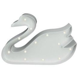 MARQUEE LIGHTS LED Dekolicht "Swan", 13, H: 16cm, 1 Stk., weiß, Leuchten, Wandlampe, Tischlampe Schwan, Gans, Tier 13 Leuchtmittel - 23x16 cm