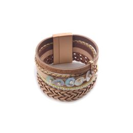 Damen Armband "Iraya", beige, Collezione Alessandro, Leder, Armb&auml;nder