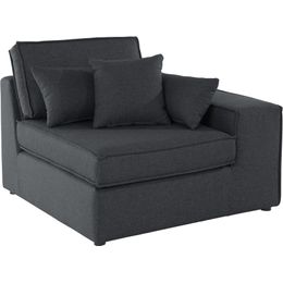 Sofaelement OTTO HOME, B:100cm H:75cm T:100cm, grau, Baumwollmix (60% Baumwolle/40% Leinen);Struktur fein (100% Polyester);Samtoptik (100%