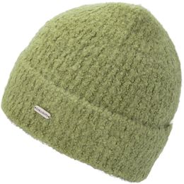 Chillouts Damen Beanie "Esther Hat", gr&uuml;n, unifarben, Obermaterial: 100% Polyester, M&uuml;tzen, mit seitlichem Chillouts Label, aus leichtem Material