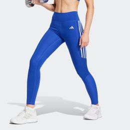 Damen Trainingstights "MAT MIX LEGGING", blau, Gr. S, adidas Performance, Obermaterial: 85% Polyester, 15% Elasthan, Hosen