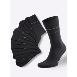 Tom Tailor Herren Socken, Gr. 1, schwarz, 77% Baumwolle, 20% Polyamid, 3% Elasthan, Socken