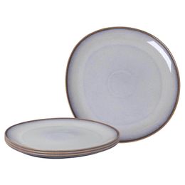 Servierplatte "Servierplatten Lave &oslash; 32 cm 4er Set", beige, LIKE. BY VILLEROY & BOCH, Servierplatten