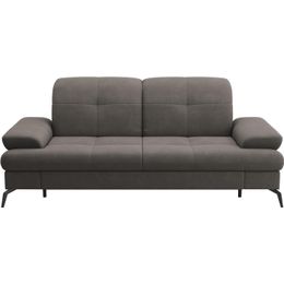 Sit & More 3-Sitzer SIT & MORE, B:212cm H:90cm T:122cm, braun, 100% Polyester, Sofas, "Amica, inkl. Sitztiefenverstellung und Armteilverstellung", wahlweise mit
