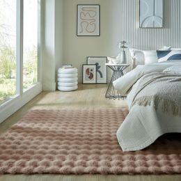 Hochflor-Teppich FLAIR RUGS, B:180cm H:35mm L:290cm, grau, Kunstfaser, Teppiche, "Waffle Faux Fur", Waffelmuster, waschbarer Kunstpelzteppich