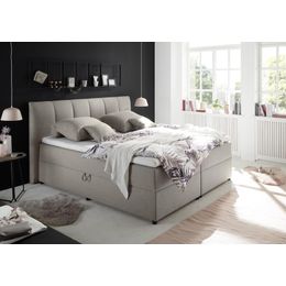 Boxbett ED EXCITING DESIGN ""Granada" OTTOs Choice, Topseller inkl. Bettkasten und Topper", schlamm colet 35, B:200cm L:213cm, 100% Polyester, Komplettbetten, erh&auml;ltlich in den Gr&ouml;&szlig;en 120x200cm & 180x200cm