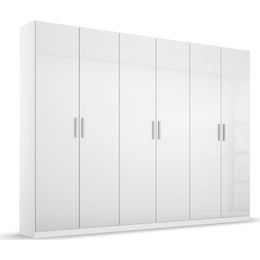 Drehtürenschrank Rauch, B:271cm H:210cm T:54cm, weiß, Holzwerkstoff, Schränke, "Kleiderschrank Schrank Garderobe KOLUNA mit Hochglanz-Front",