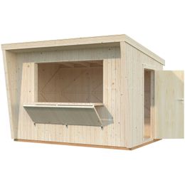 Ger&auml;tehaus Palmako, beige, Massivholz, Garten, Ger&auml;teh&auml;user, "Kiosk Kira 7,7 m&sup2;", BxTxH: 355x233x264 cm, witterungsbest&auml;ndig