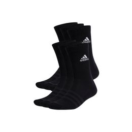 Herren Kurzsocken "Socken Cushioned Sportswear Crew 6P 6er Pack", adidas originals, Gr. 37, schwarz, Obermaterial: 62% Baumwolle CO. 36% Polyester