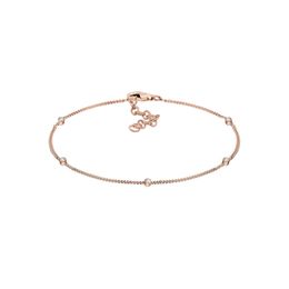 Elli Damen Armband "Basic Kristalle ROSÉGOLD", 20cm,mit Steinen, Silber 925 (Sterlingsilber), rosa, Silber 925 (Sterlingsilber), Armbänder