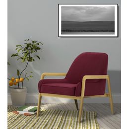 Sessel Home Affaire, B:72,5cm H:84cm T:78cm, rot, Samtoptik (100% Polyester);Luxus-Microfaser weich (100% Polyester);Struktur fein (100% Polyester),