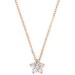 Amor Damen Kette mit Anhänger "Sparkling Star", mit Zirkonia, Silber 925 (Sterlingsilber), L: 45, rosa, Silber 925 (Sterlingsilber), Halsketten, mit