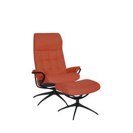 stressless "London" Set, Relaxsessel mit Hocker, mit Hocker, High Back, mit Star Base, Gestell Schwarz