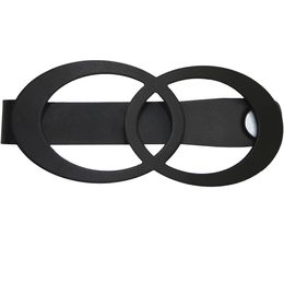 Dekospange Gardinia, B:13,5cm L:5,5cm, schwarz, Metall, Raffhalter, "Raffspange Infinity Doppelring", zum Raffen und Drapieren