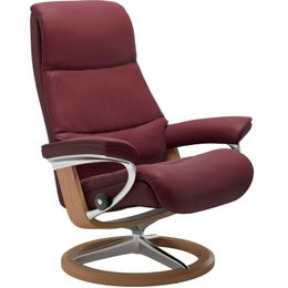 stressless "View" Set, Relaxsessel mit Hocker, mit Signature Base, Gr&ouml;&szlig;e M,Gestell Eiche