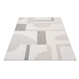 Teppich Carpet City, B:120cm H:15mm L:170cm, grau, Obermaterial: 100% Polyester, Wohnzimmer, Teppiche, "LOUNGE 9992", Kurzflor-Teppich Modern,